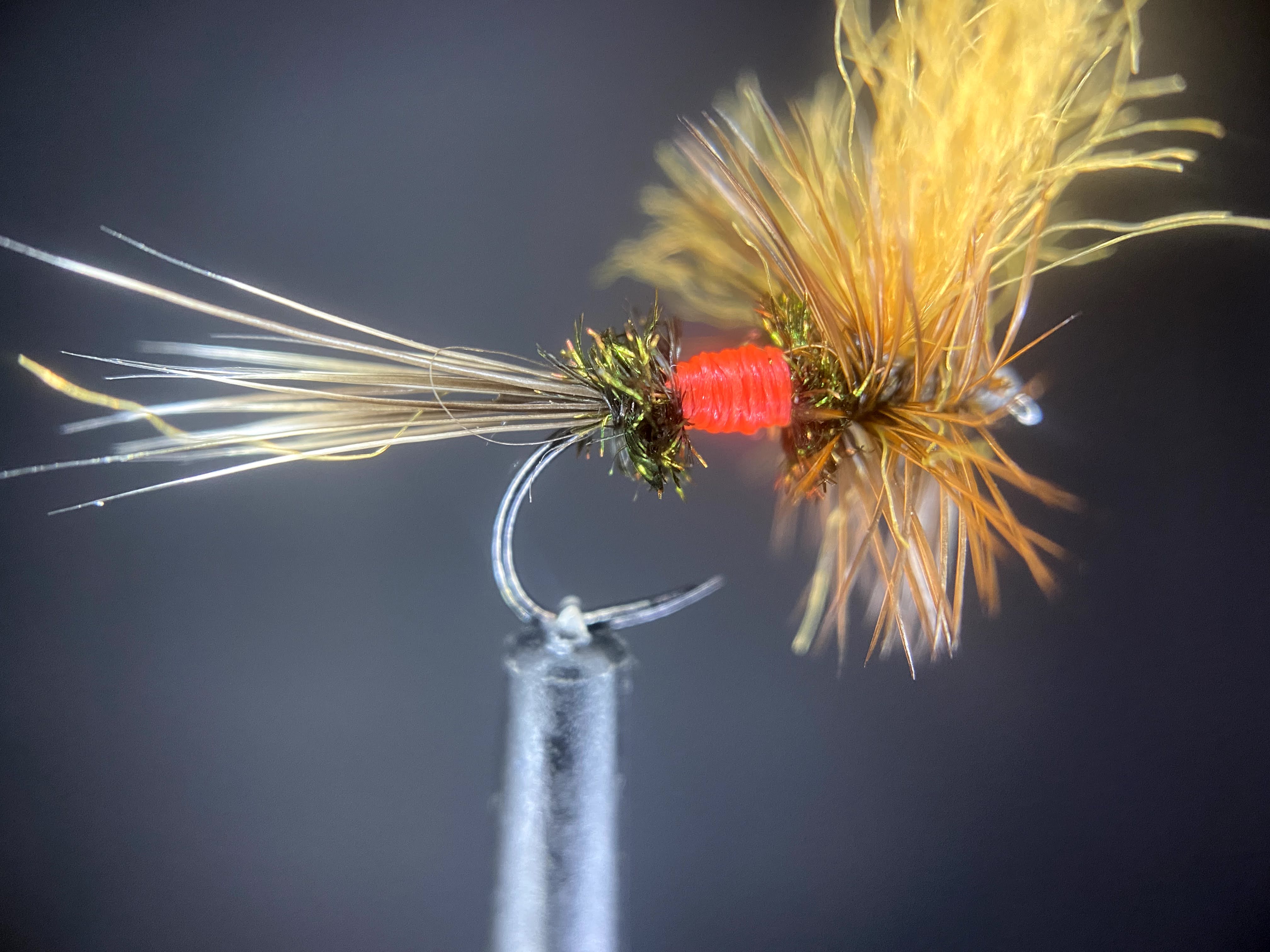 Guide Series Fluoro Orange Royal Wulff Dry Fly — Moonlit Fly Fishing