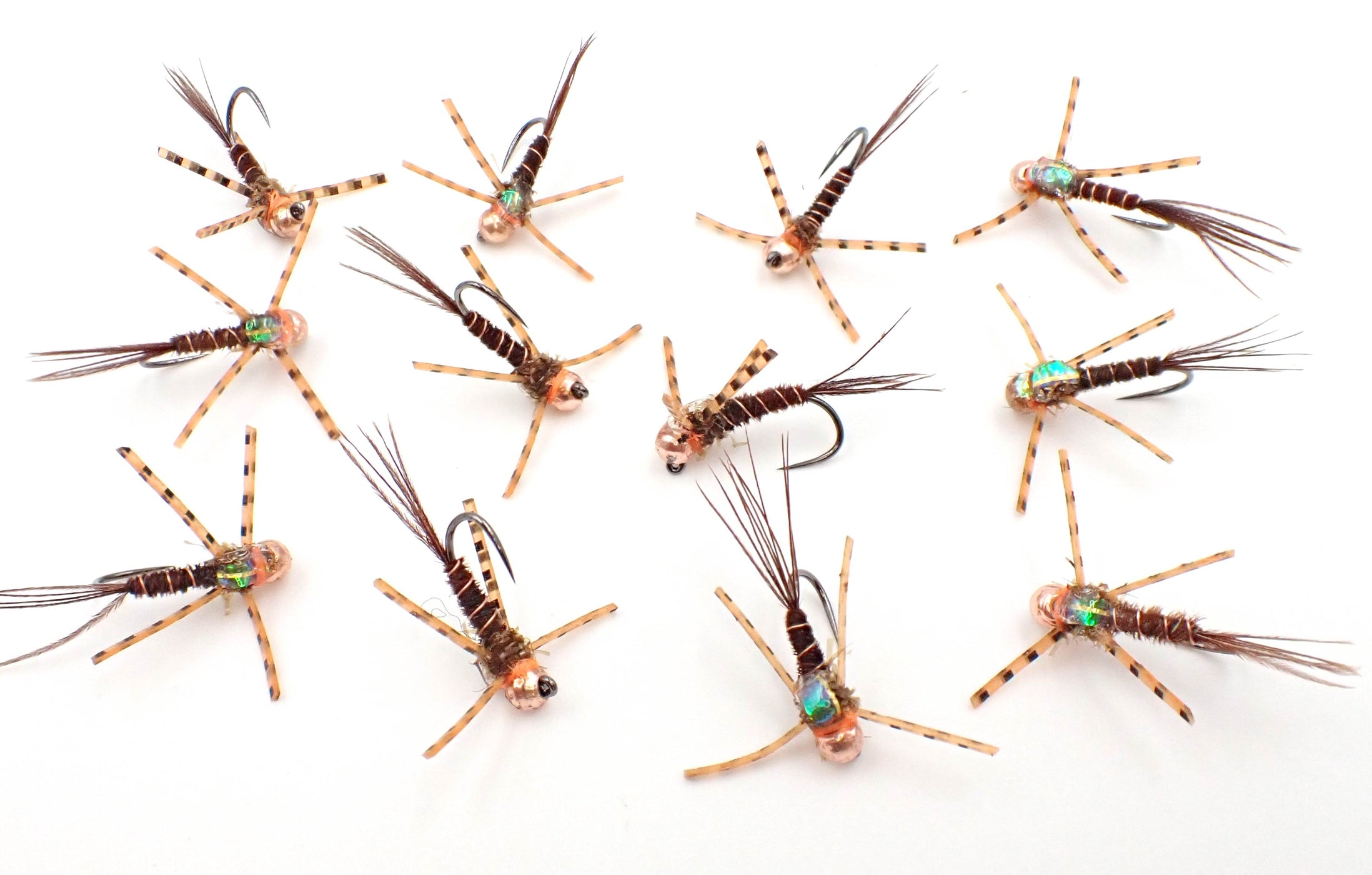 Rubberleg Pheasant Tail Nymph (12 flies) — Moonlit Fly Fishing